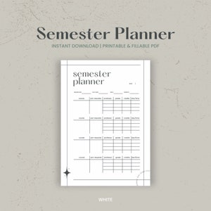 Semester Planner Printable | College Semester Planner | Study Planner ...