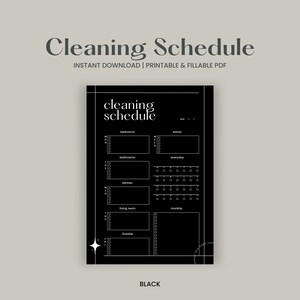 Cleaning Schedule, Cleaning Checklist, Chore Chart Digital Planner ...