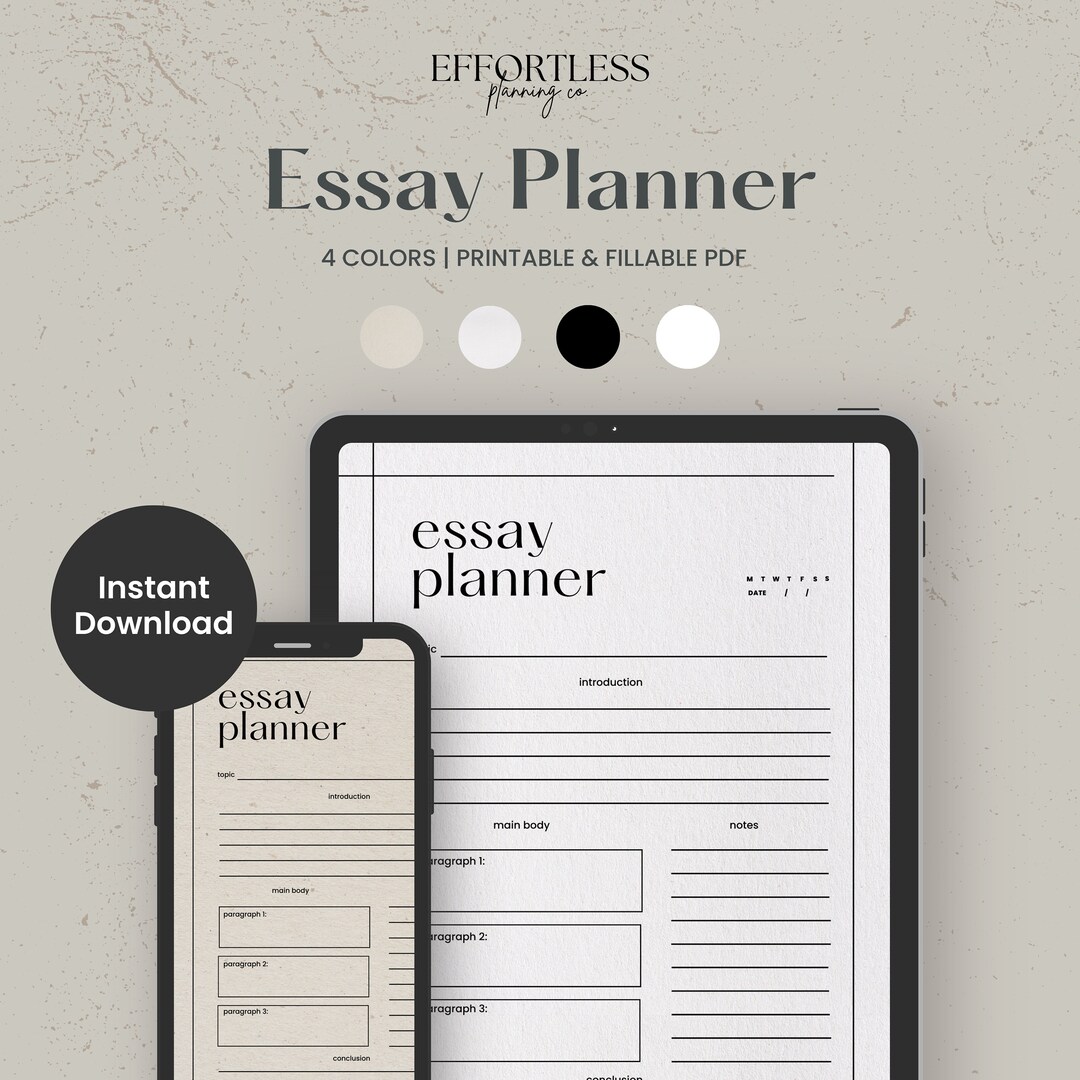 Essay Planner Template Digital, Essay Writing Plan Goodnotes iPad ...