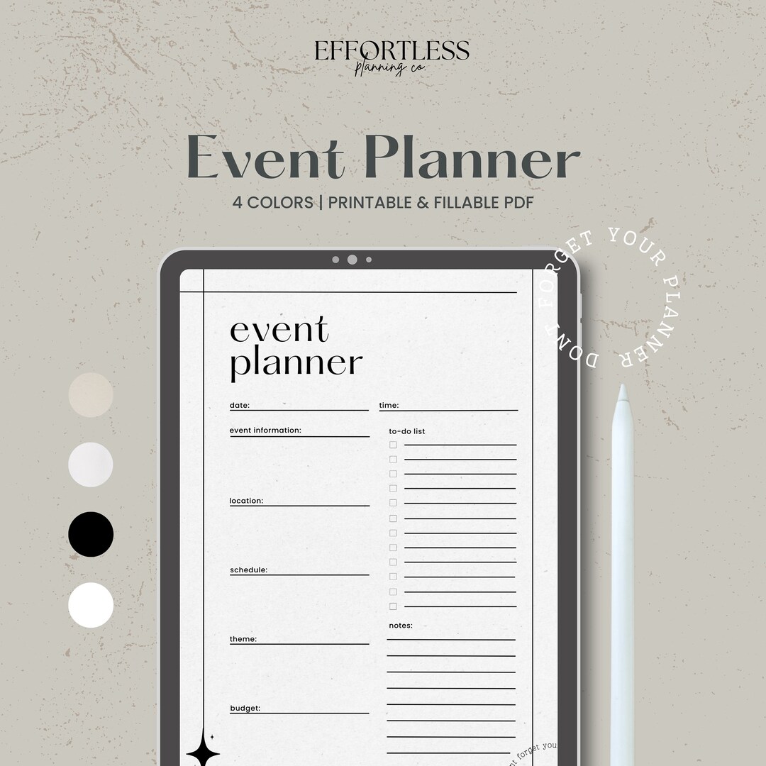 Event Planner Template, Event Planner Pricing, Event Checklist, Event ...