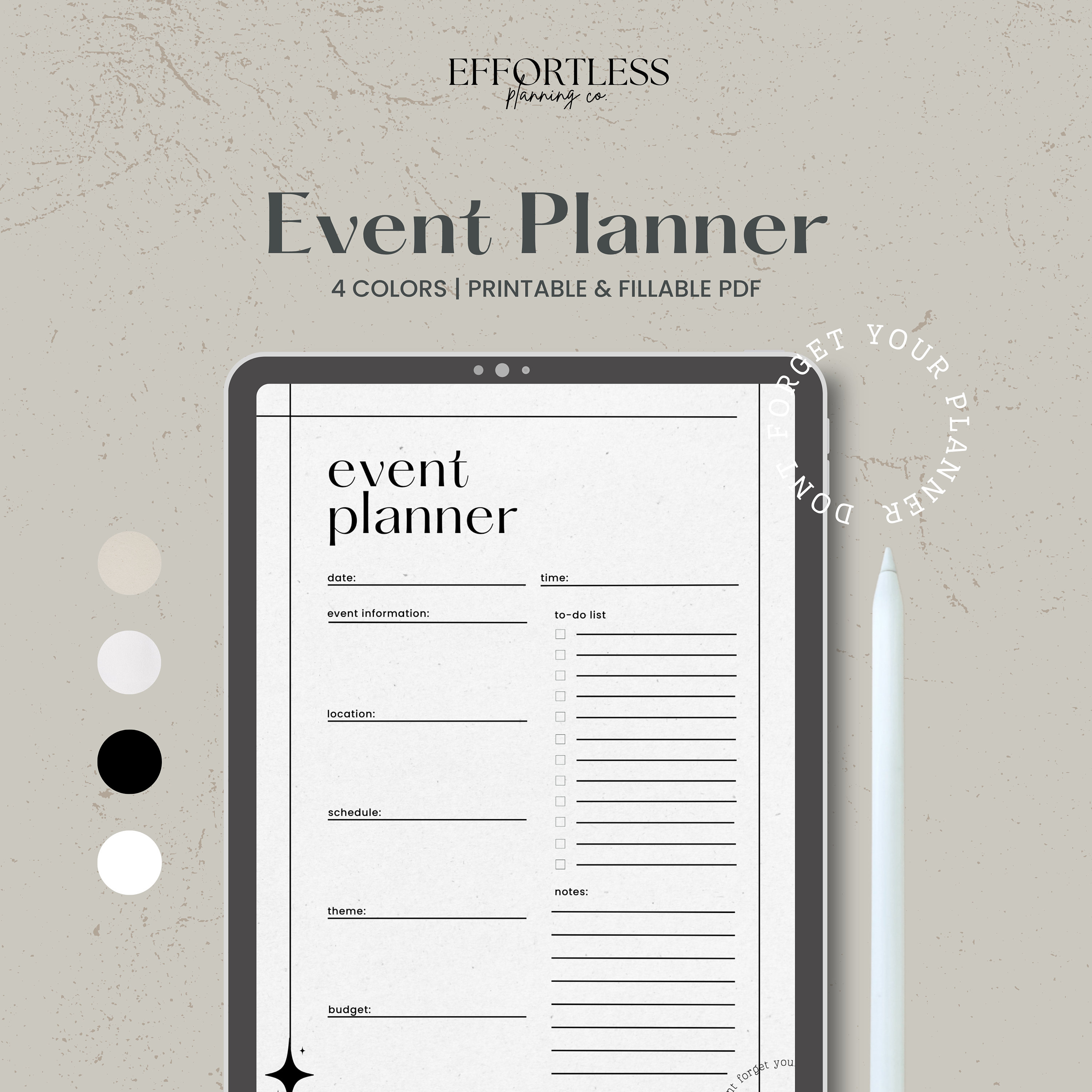 Event Planner Template, Event Planner Pricing, Event Checklist, Event ...