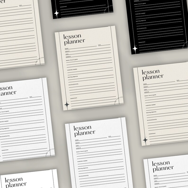 Lesson Plan Teacher Planner Class Agenda Digital Planner - Etsy