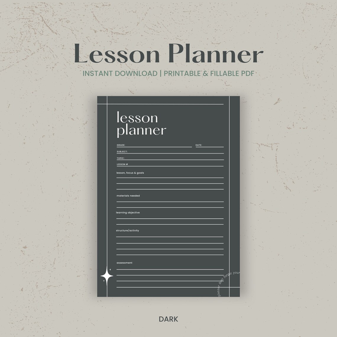 Lesson Plan, Teacher Planner, Class Agenda 6 Period Digital Planner ...