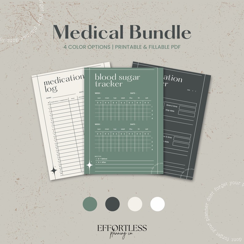 Medical Planner Digital Goodnotes | Printable Medication Tracker ...