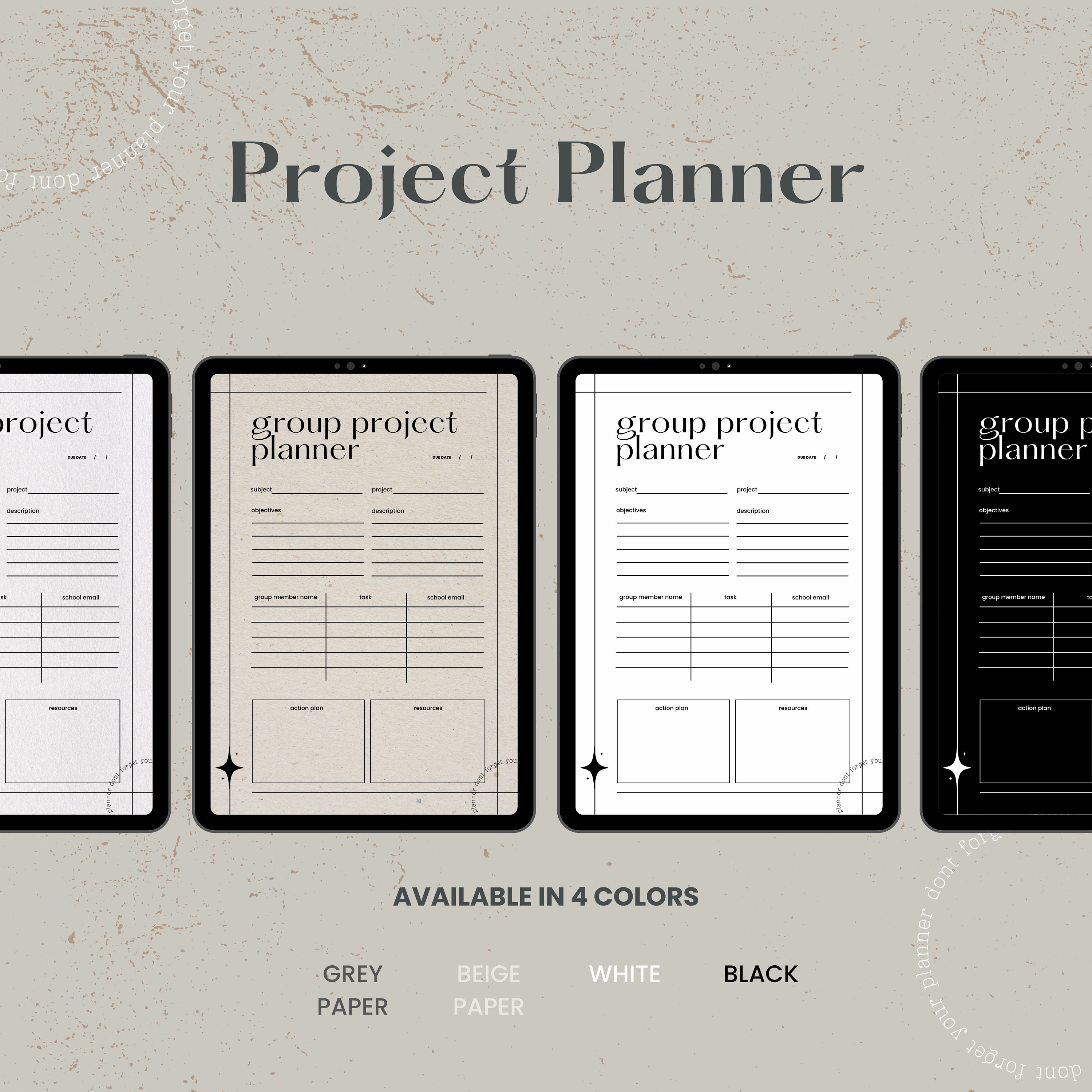 Group Project Planner Printable, Academic Planner, Student Project ...
