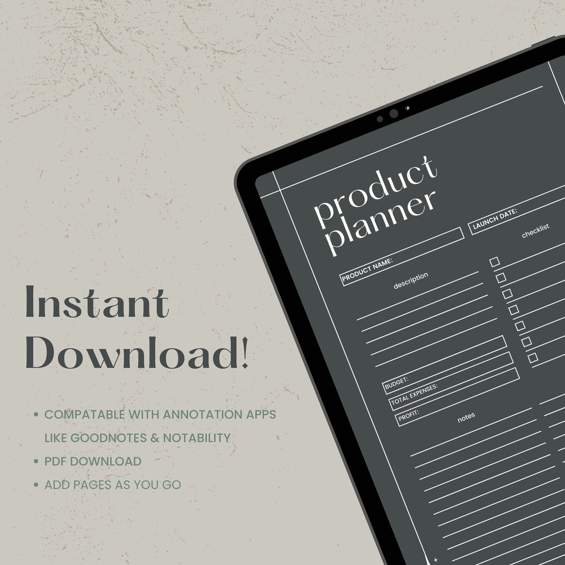 New Product Planner Printable, Product Development, Product Launch ...