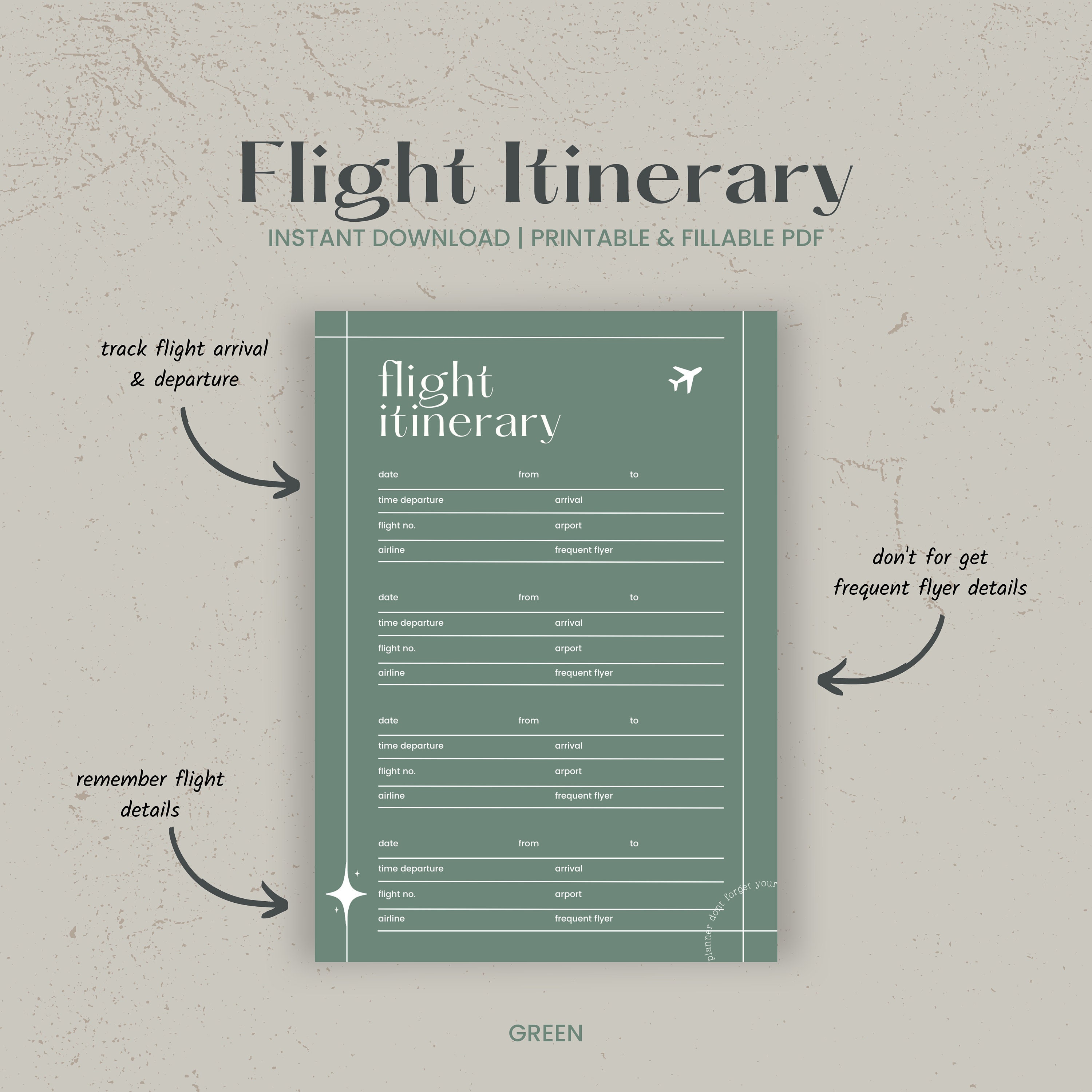 Flight Details, Travel Itinerary, Departure Time, Arrival Time ...