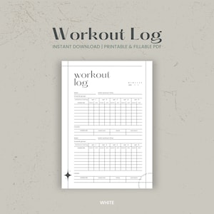 Workout Log Digital Planner, Daily Exercise Log Template for Goodnotes ...