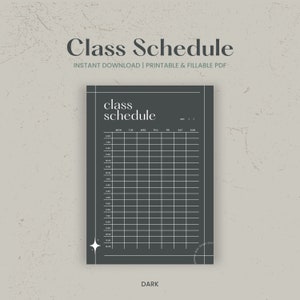 Weekly Class Timetable Printable, Class Schedule, Student Planner ...
