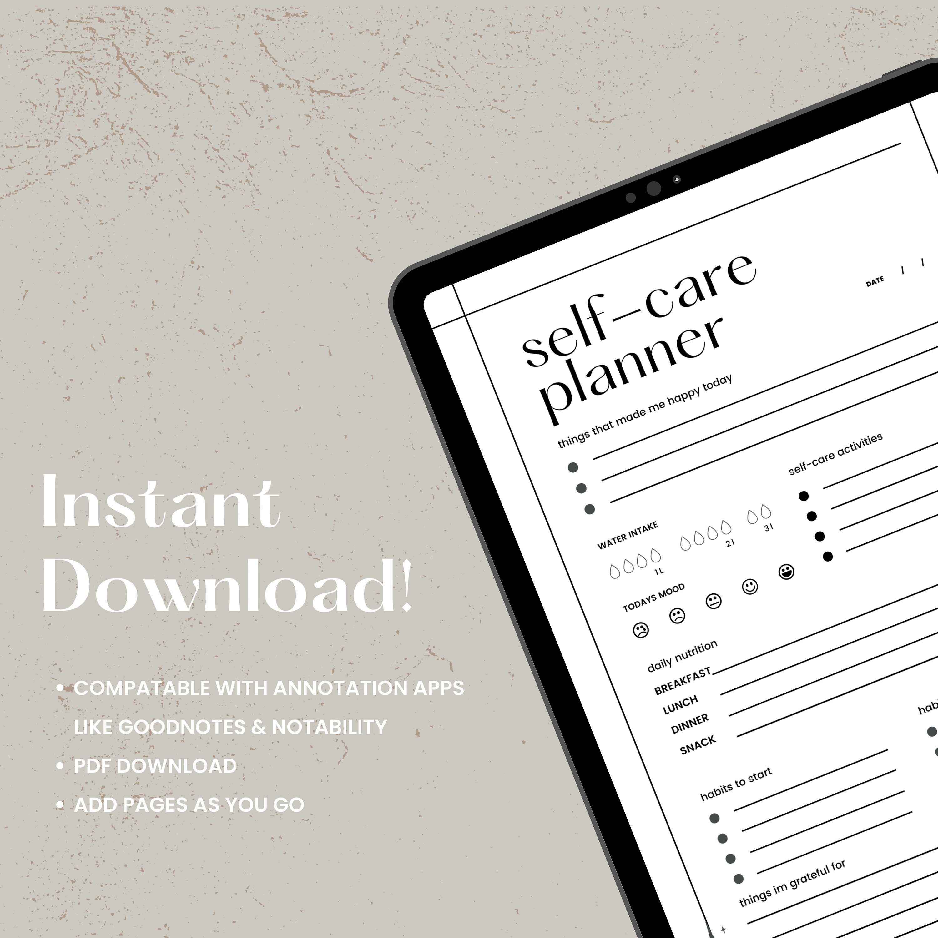 Planificador de autocuidado imprimible diario de autocuidado - Etsy México