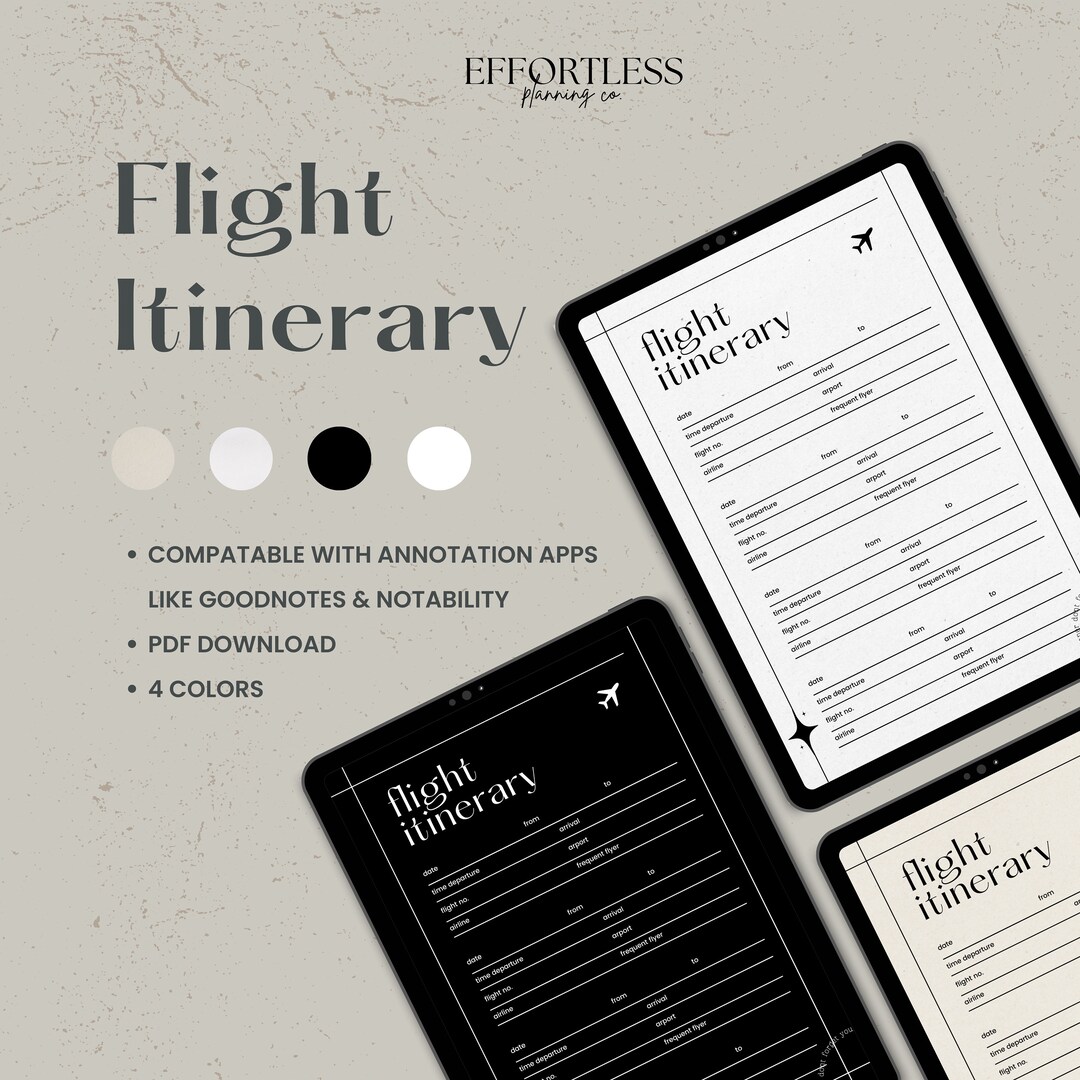 Flight Details, Travel Itinerary, Departure Time, Arrival Time ...