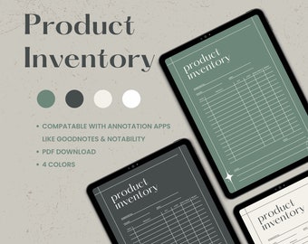 Inventory Tracker, Storage Log, Stock Management Digital Planner ...