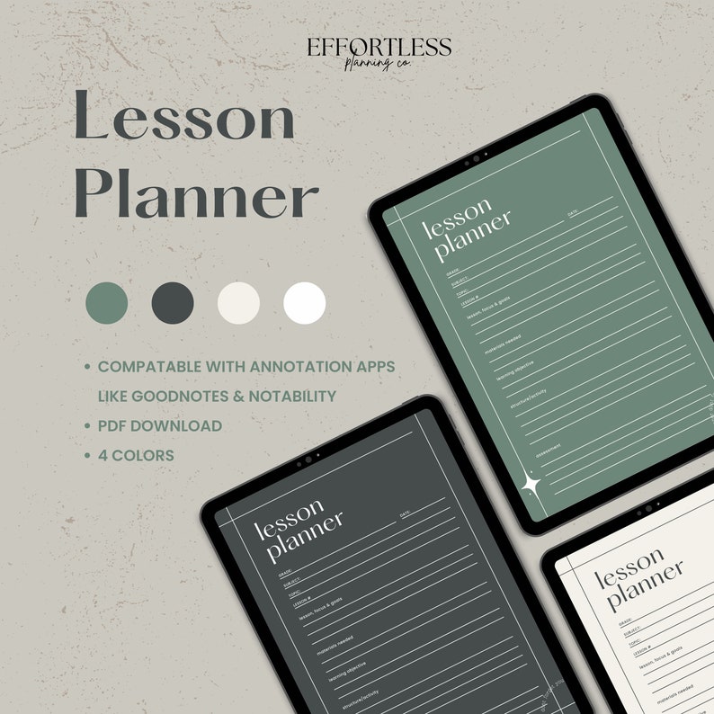 Lesson Plan, Teacher Planner, Class Agenda 6 Period Digital Planner ...