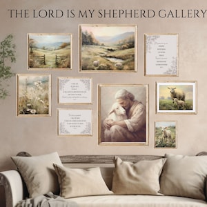 The Lord's My Shepherd Gallery, Christian Vintage Wallart, Psalm 23 ...