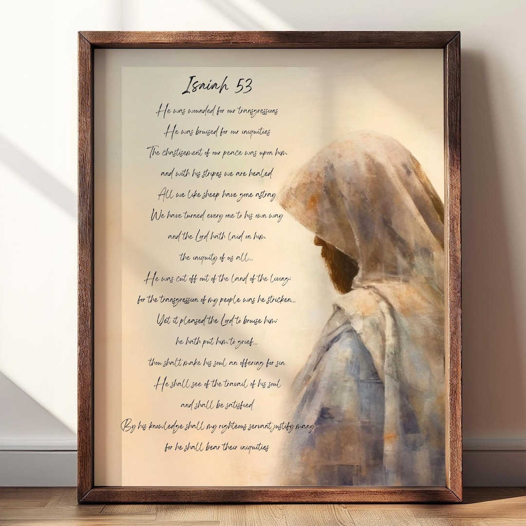 Art Print, Isaiah 53, Jesus Savior Art, Suffering Servant, Yeshua ...