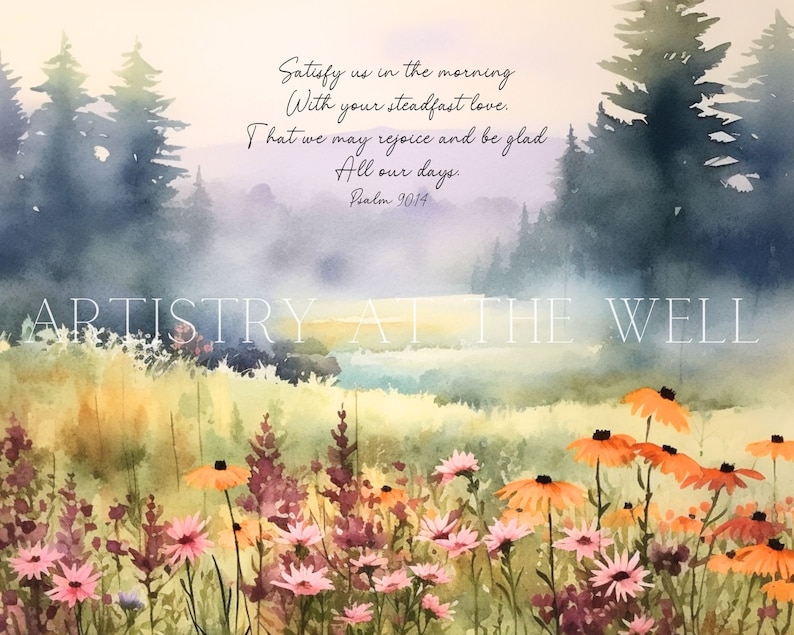 Art Print Psalm, Wall Art, Scripture Art, Bible Verses, Christian Art ...