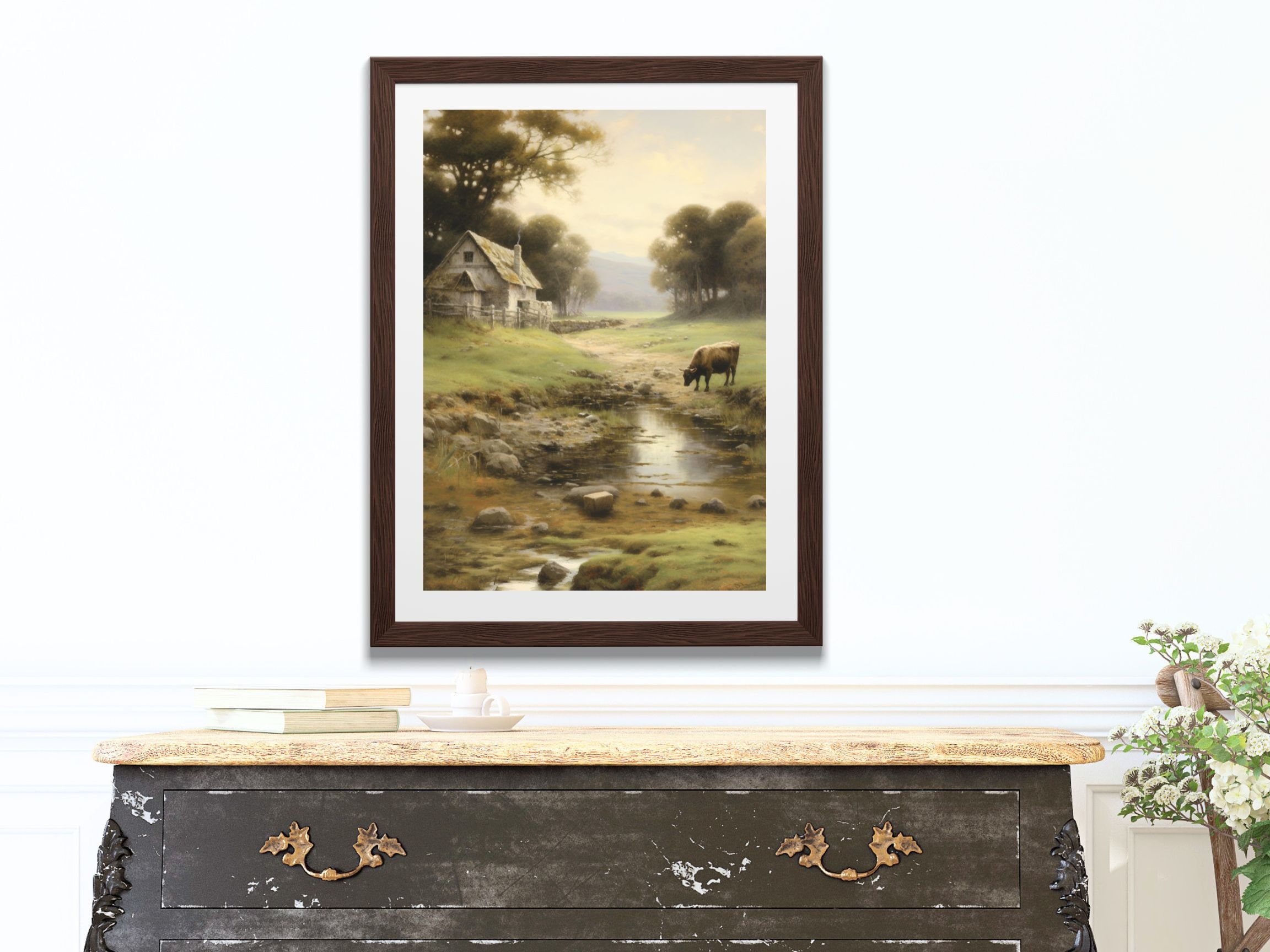 Humble Homestead, Vintage Farm Wall Art, Countryside Farming Print ...