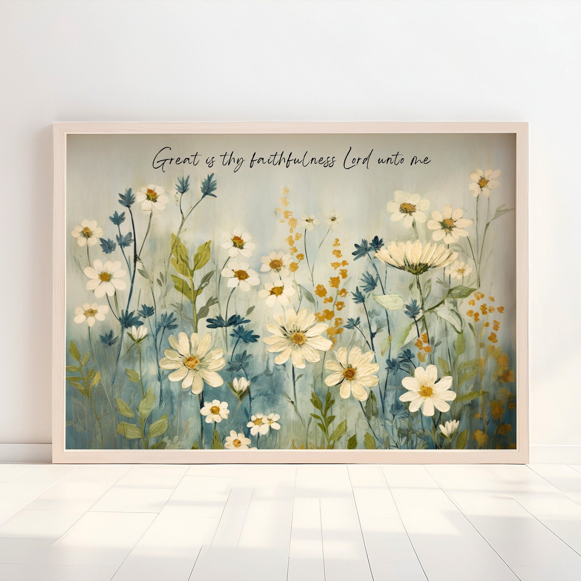 Wildflower Art Print: Christian Scripture, Floral Wall Decor - Etsy