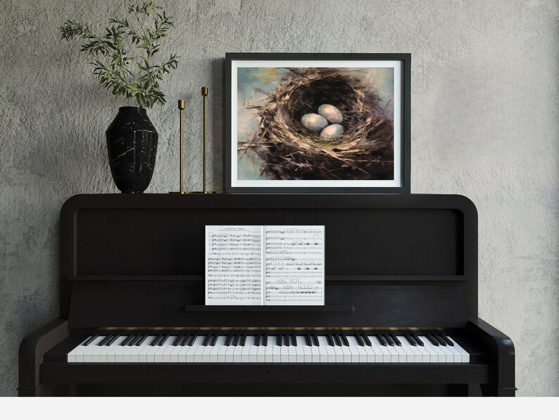 Nature's Cradle Art Print of Bird's Nest With Eggs - Etsy