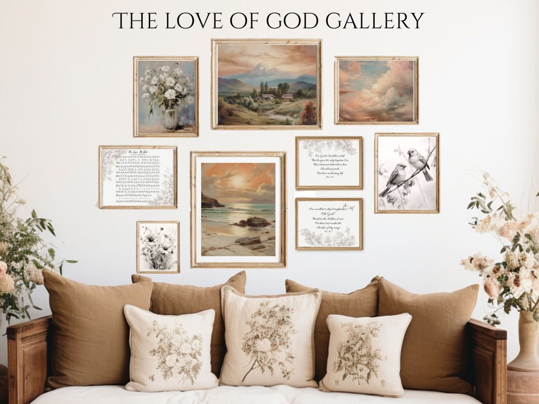The Love of God Gallery, Christian Vintage Wallart, Scripture Gallery ...