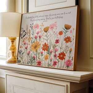 Art Print, Wildflower Art, Steadfast Love of Lord Never Ceases ...
