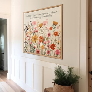 Art Print, Wildflower Art, Steadfast Love of Lord Never Ceases ...