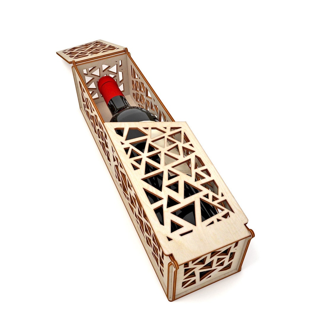 245-wine Box Vector for CNC Svg Vector File, Vector Cut File, Cnc File ...