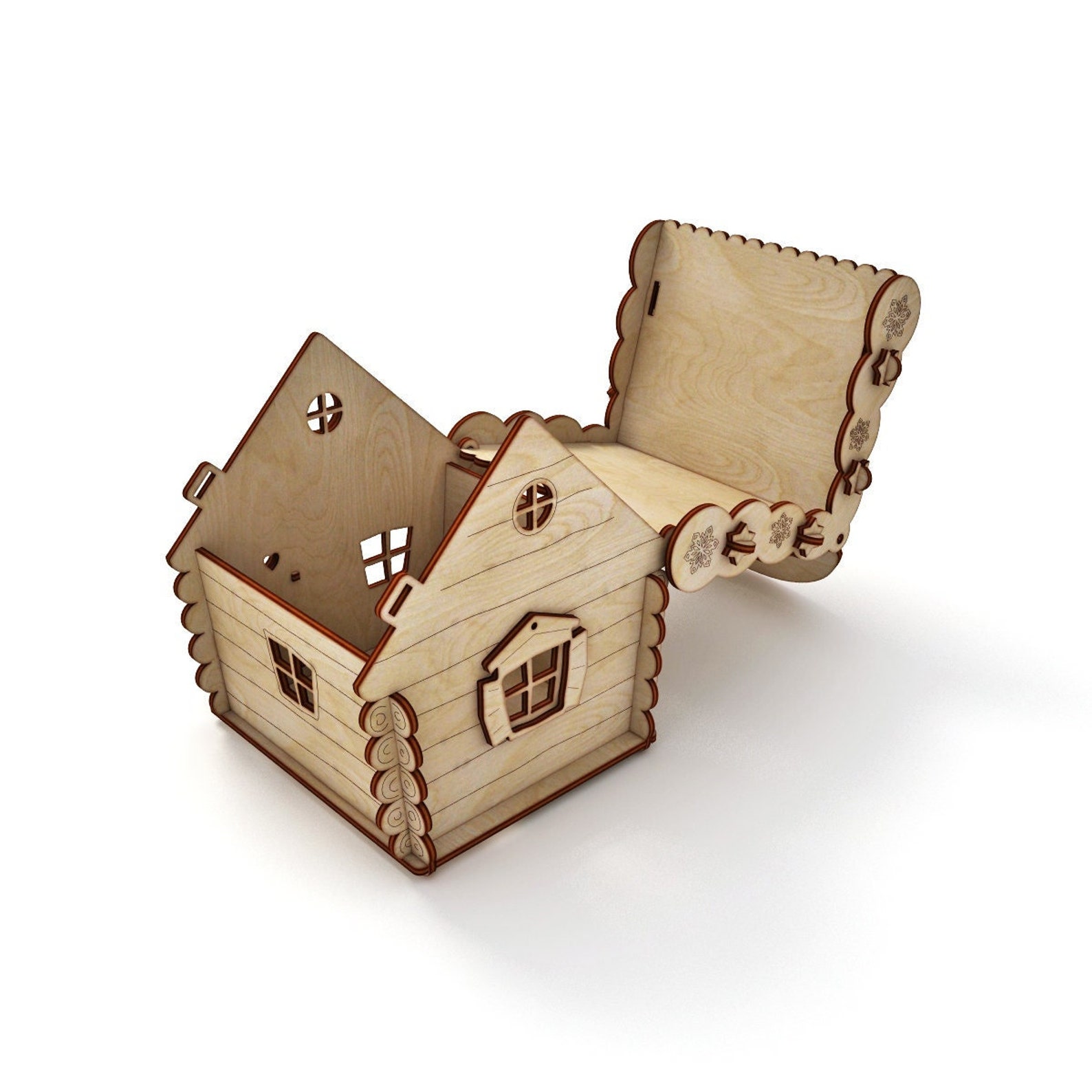 Dollhouse Vector for CNC Svg Vector File Vector Cut File - Etsy