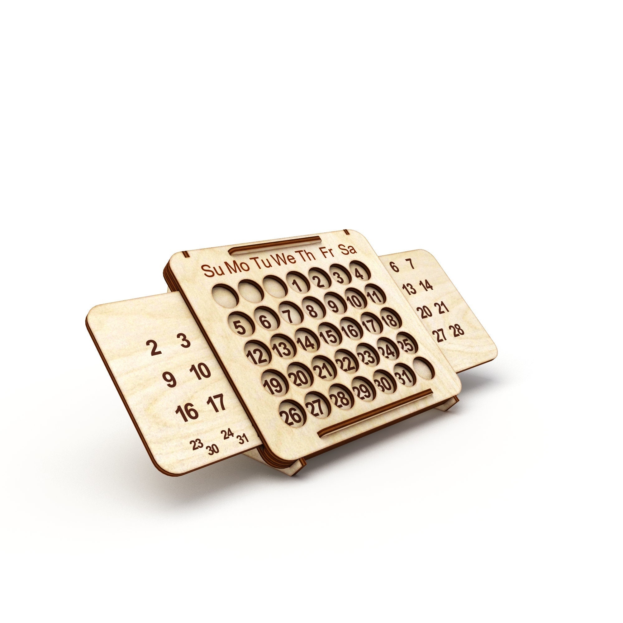 031-perpetual Calendar Vector for CNC Svg Vector File, Vector Cut File ...