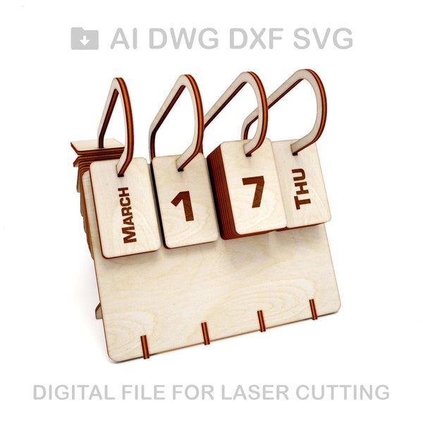 Cnc Vector Files for Perpetual Calendar - Etsy
