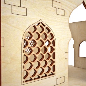 347-wooden Mosque Vector for CNC Svg Vector File, Vector Cut File ...