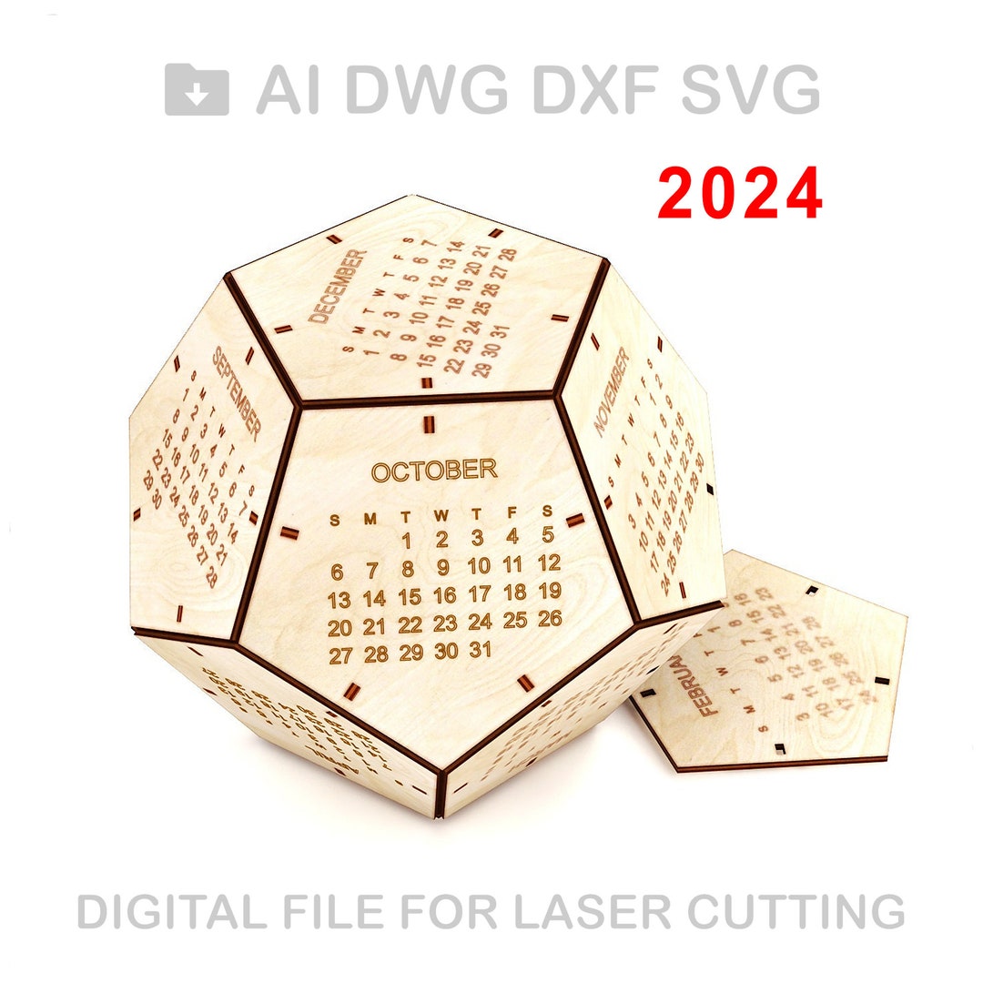 Calendar Vector for CNC Svg Vector File, Vector Cut File, Cnc Pattern ...
