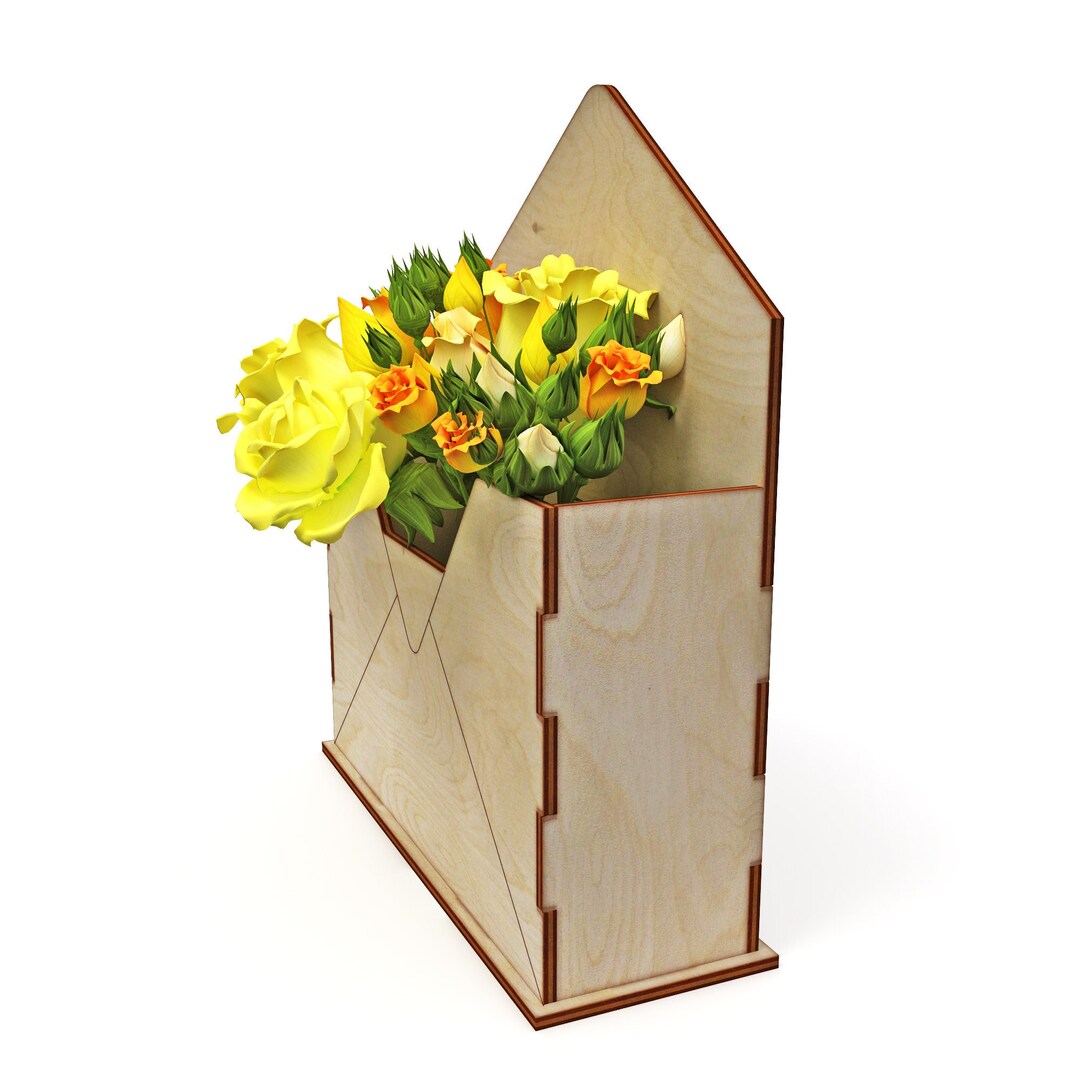 102-flower Box Vector for CNC Svg Vector File, Vector Cut File, Digital ...