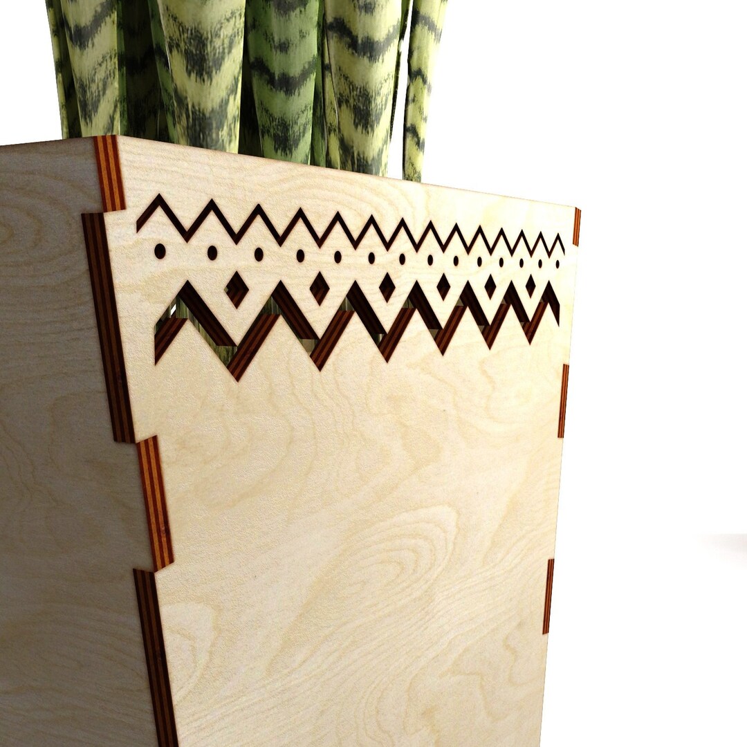 105-flower Box Vector for CNC Svg Vector File, Vector Cut File, Digital ...