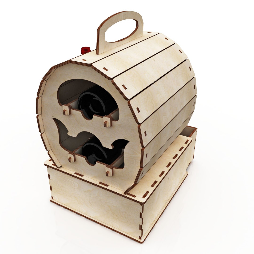 274-wine Box Vector for CNC Svg Vector File, Vector Cut File, Cnc File ...