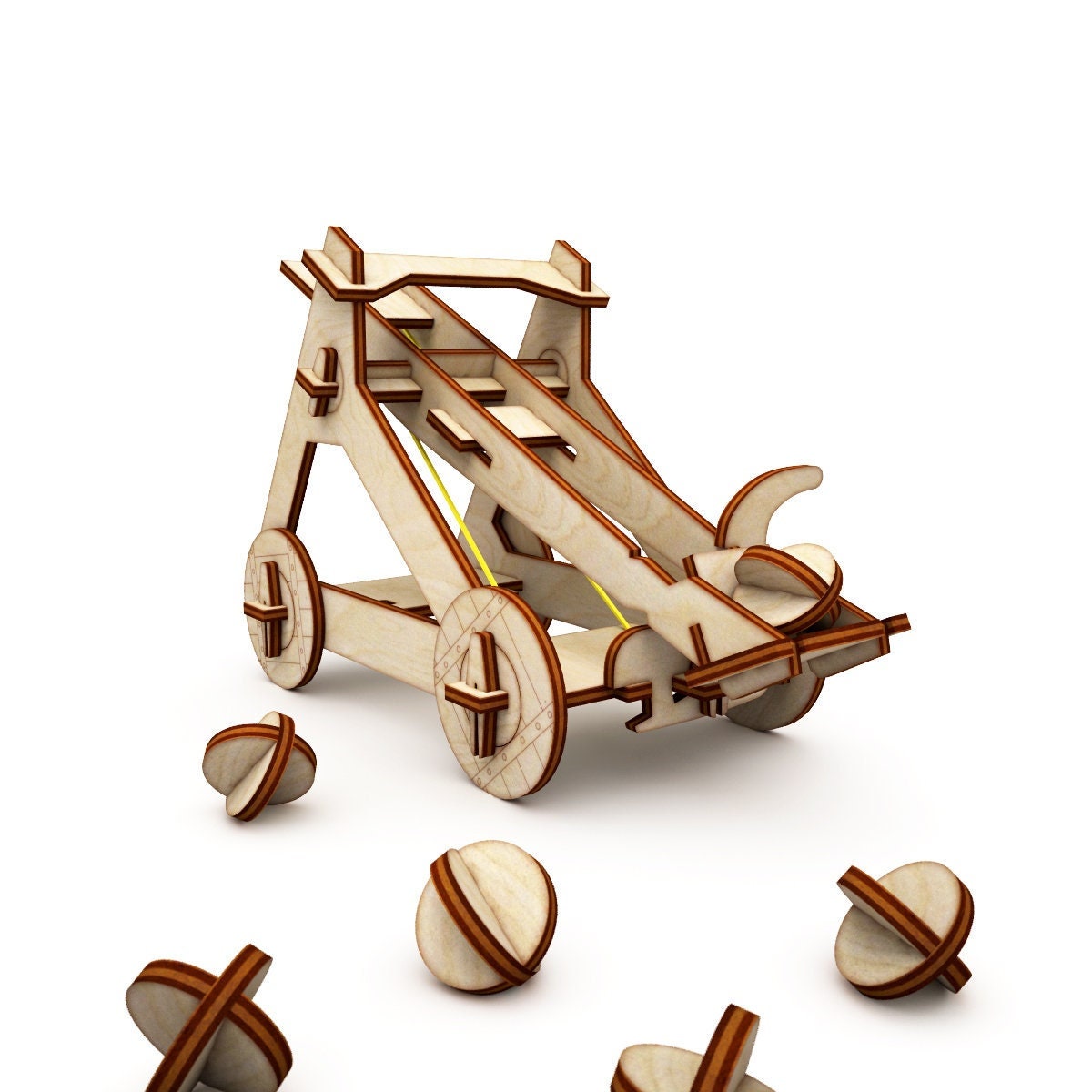 224-toy Catapult Vector for CNC, Toy Car Svg, Vector File, Vector Cut ...