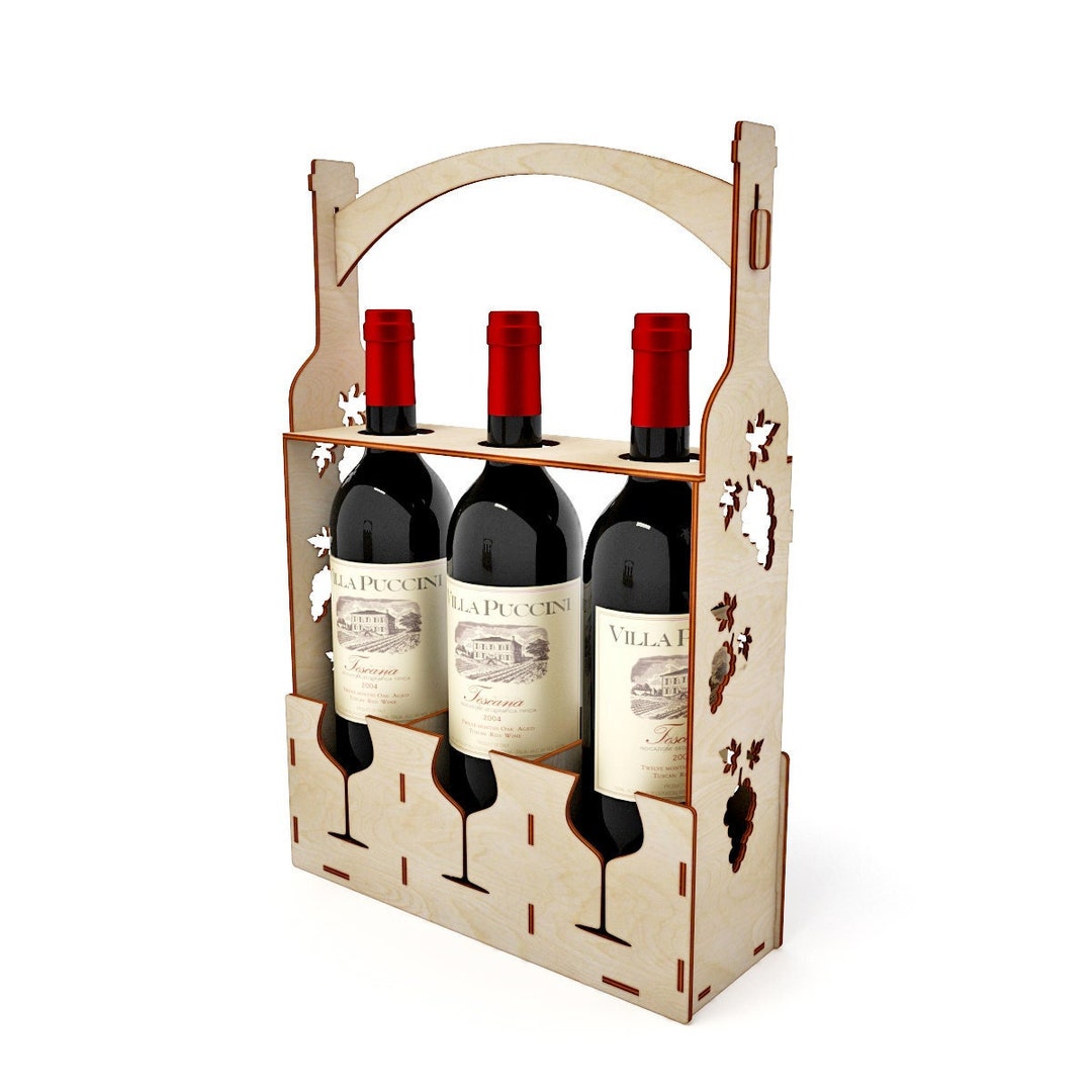 246-wine Box Vector for CNC Svg Vector File, Vector Cut File, Cnc File ...