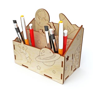 171-pencil Holder Vector for CNC Svg Vector File, Vector Cut File ...