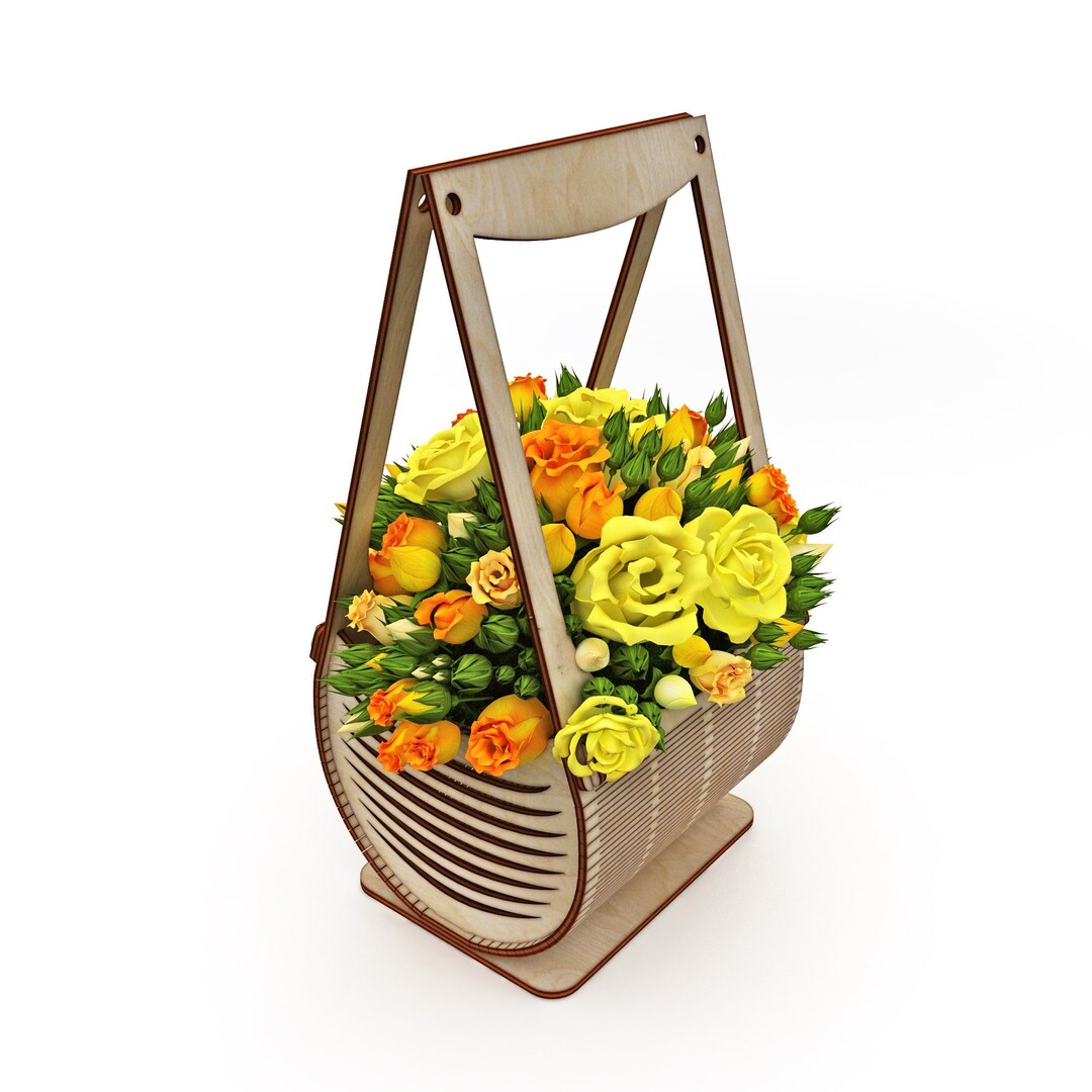 108-flower Box Vector for CNC Svg Vector File, Vector Cut File, Digital ...