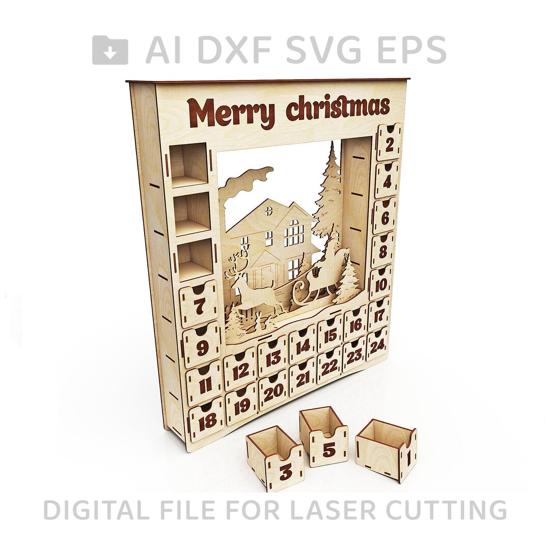 005-advent Calendar 2025 Day Vector for CNC Svg Vector File, Vector Cut ...