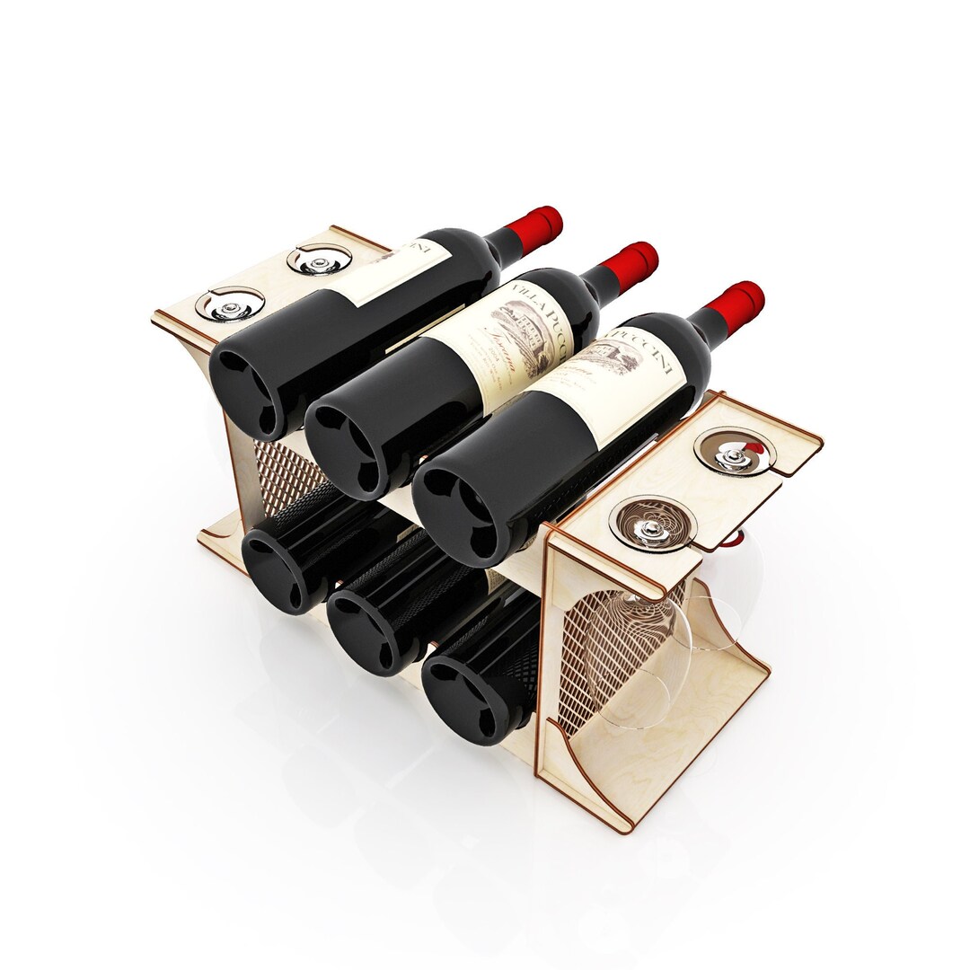 268-wine Box Vector for CNC Svg Vector File, Vector Cut File, Cnc File ...