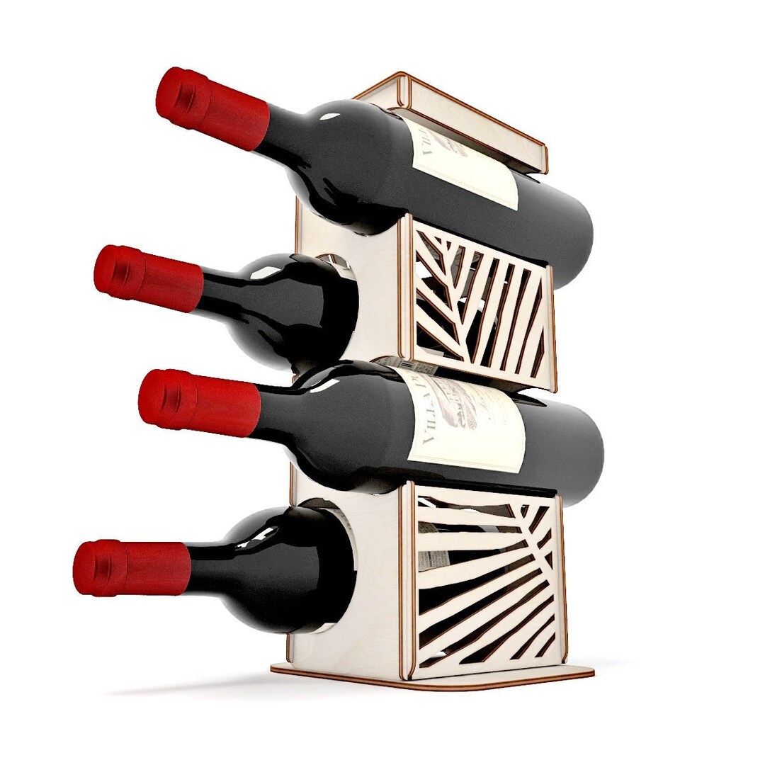 265-wine Box Vector for CNC Svg Vector File, Vector Cut File, Cnc File ...
