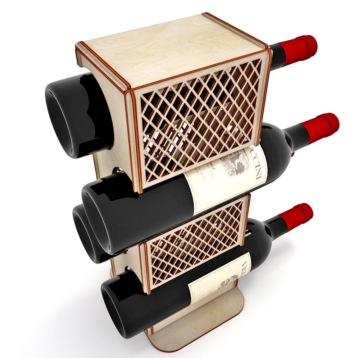 253-wine Box Vector for CNC Svg Vector File, Vector Cut File, Cnc File ...