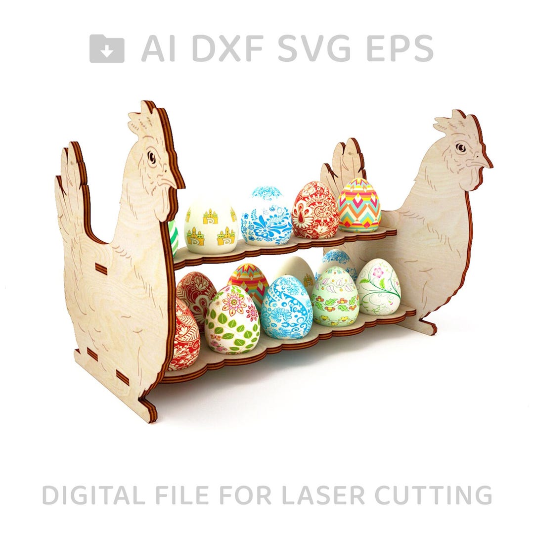 554-easter Basket Laser Cut File, Easter Box Laser Model, Vector Cut ...