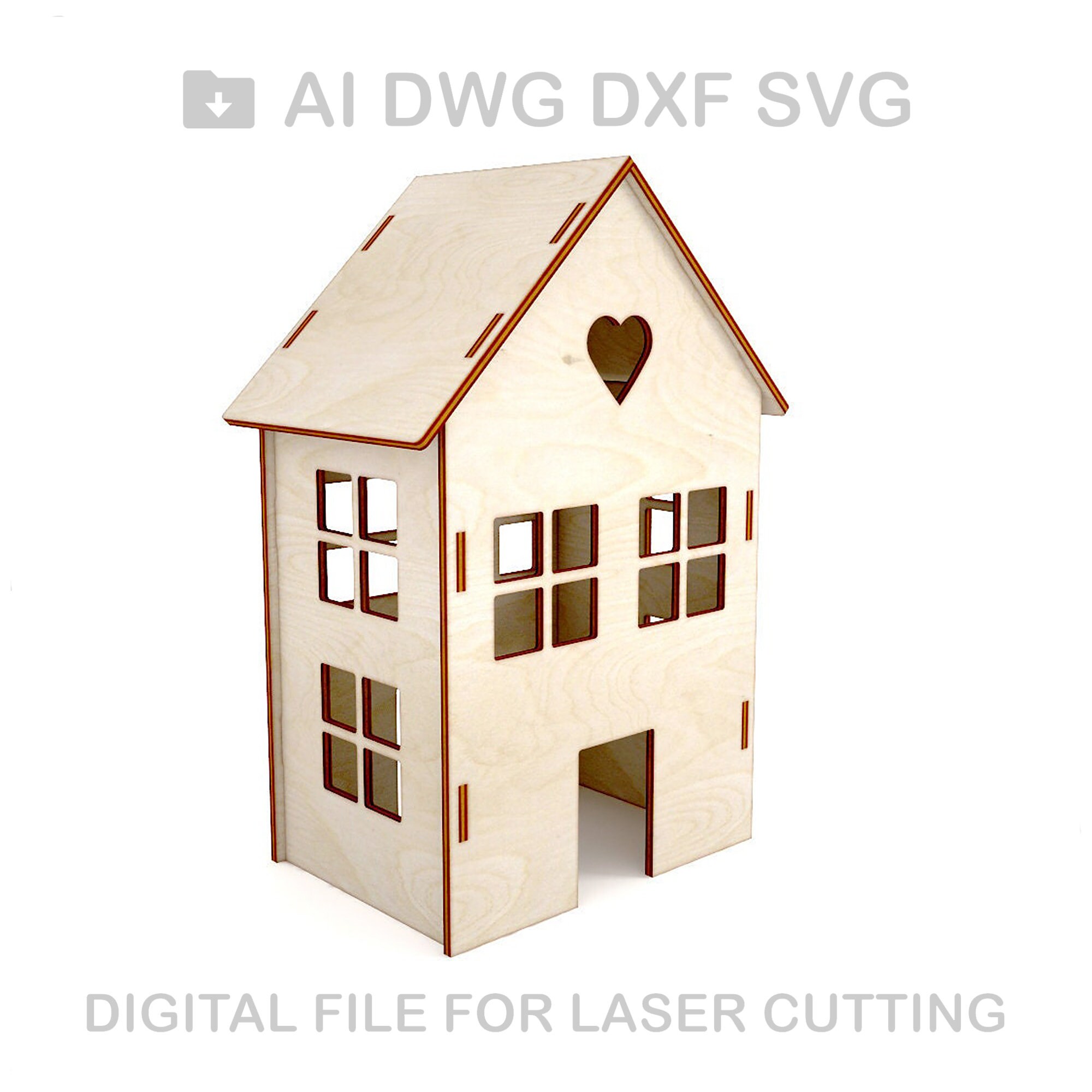 Dollhouse Vector for CNC Svg Vector File Vector Cut File - Etsy