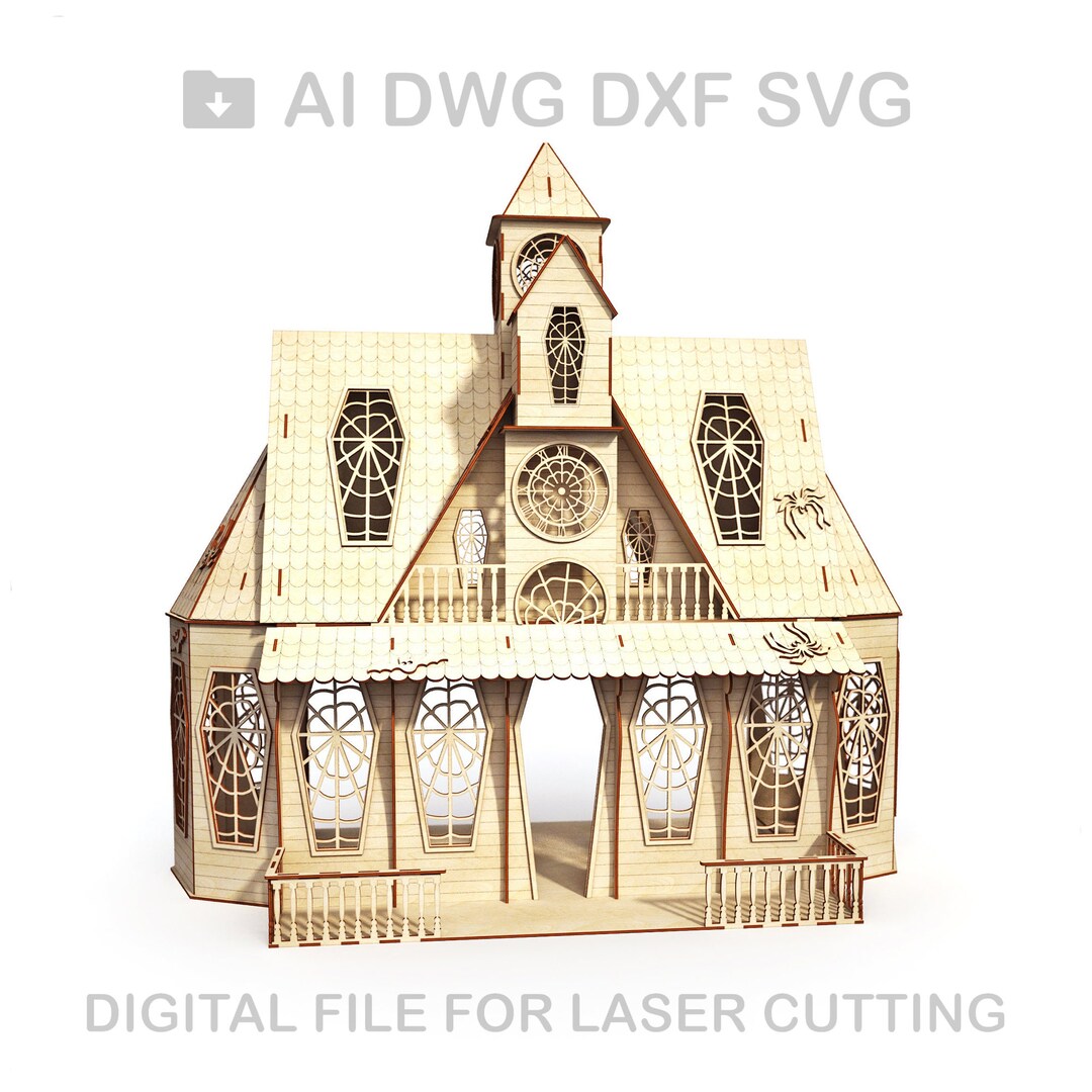 Dollhouse Vector for CNC Svg Vector File, Vector Cut File, Digital ...