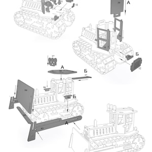 222-toy Bulldozer Vector for CNC, Toy Car Svg, Vector File, Vector Cut ...