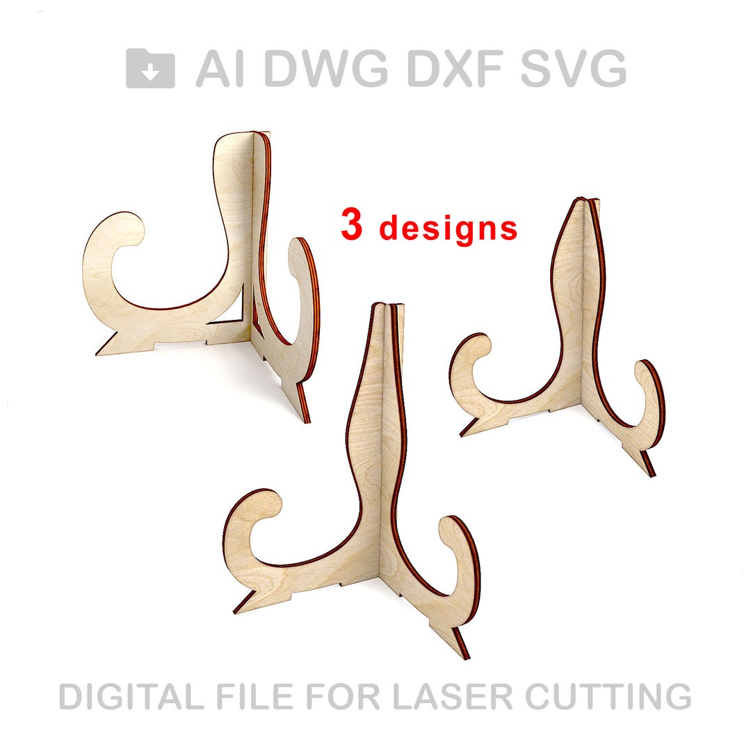 Plate Stands Vector for CNC Svg Vector File Vector Cut File - Etsy