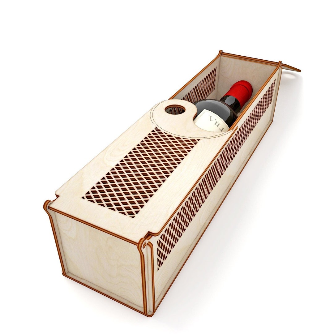 246-wine Box Vector for CNC Svg Vector File, Vector Cut File, Cnc File ...
