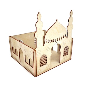 347-wooden Mosque Vector for CNC Svg Vector File, Vector Cut File ...